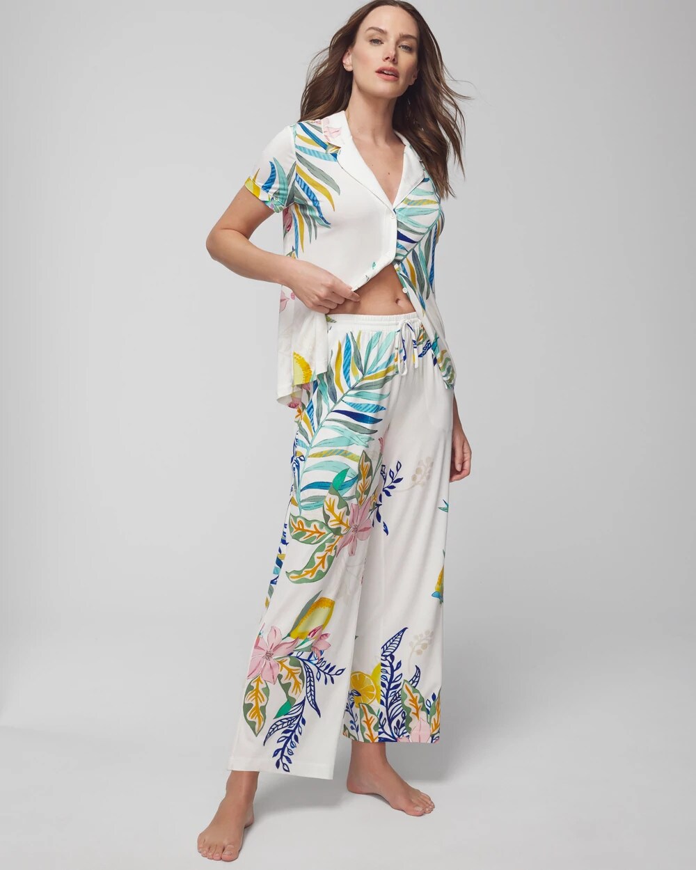 Wide-Leg Ankle Pajama Pants | Soma