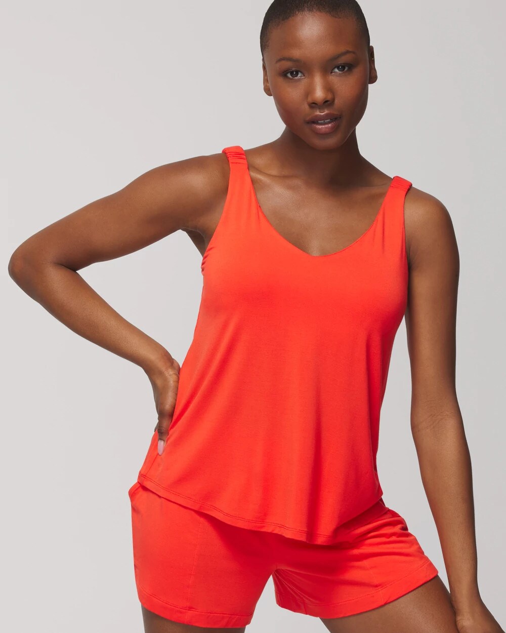 Shirred Strap Pajama Tank | Soma