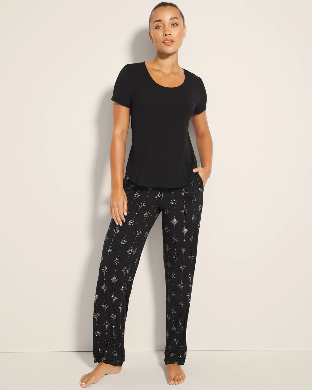 Packaged Short-Sleeve Pant Pajama Set | Soma